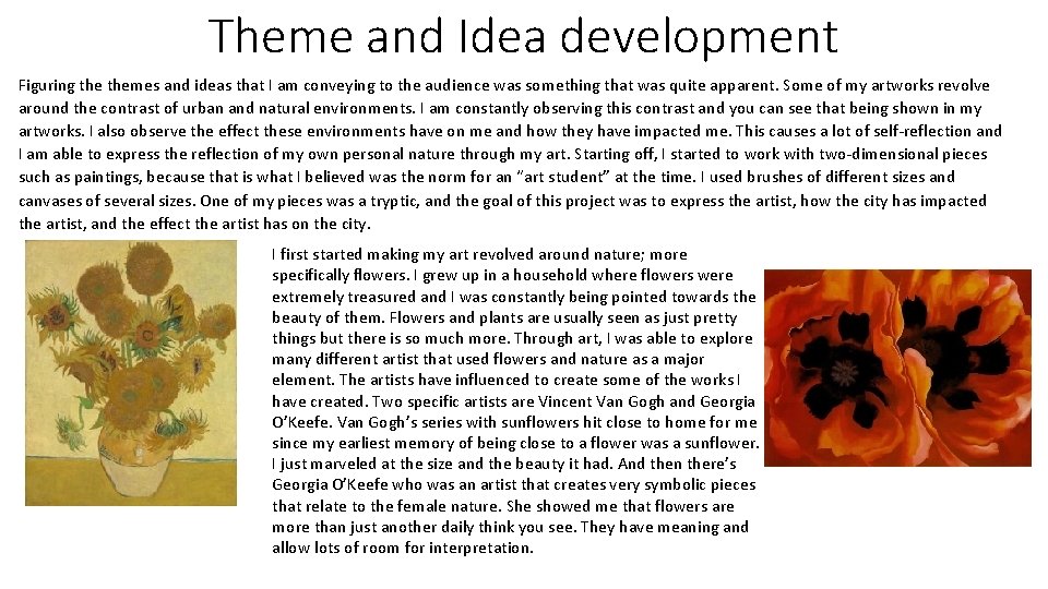 Theme and Idea development Figuring themes and ideas