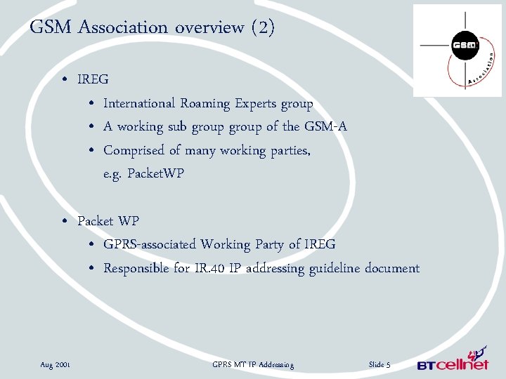 IP Addressing Policy for GPRS Mobile Terminals On