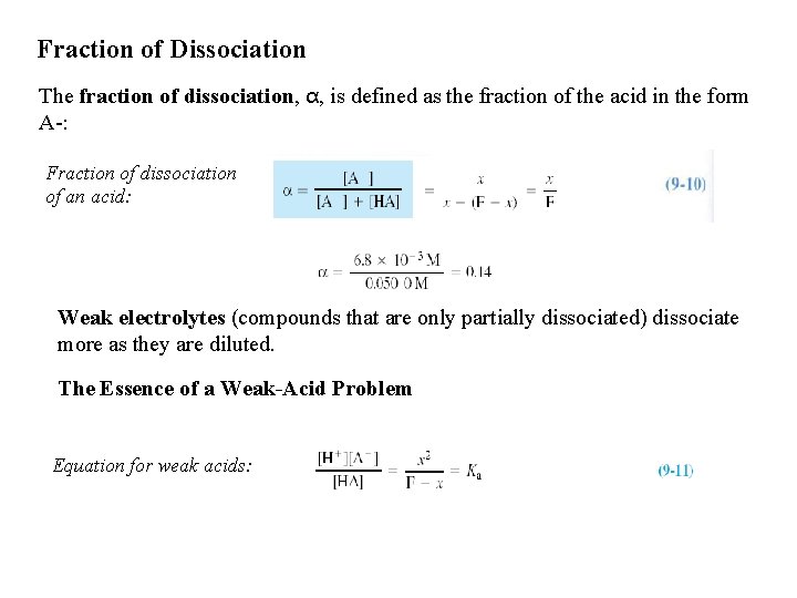 Chapter 8 Monoprotic AcidBase Equilibria 8 1 Strong