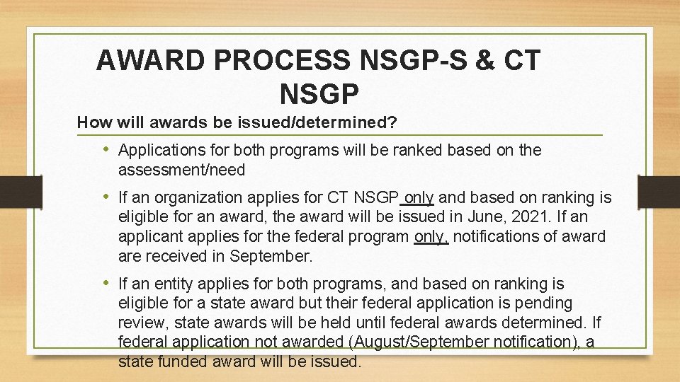 Nonprofit Security Grant Program FFY 2021 NSGPS Federal