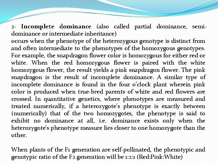 genetic course lecture 3 Modified Mendelian dihybrid dominance