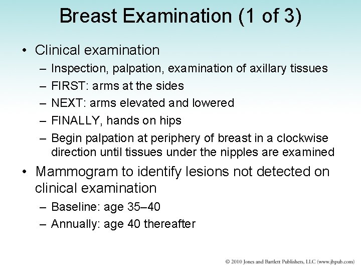 Chapter 16 The Breast Learning Objectives Describe normal