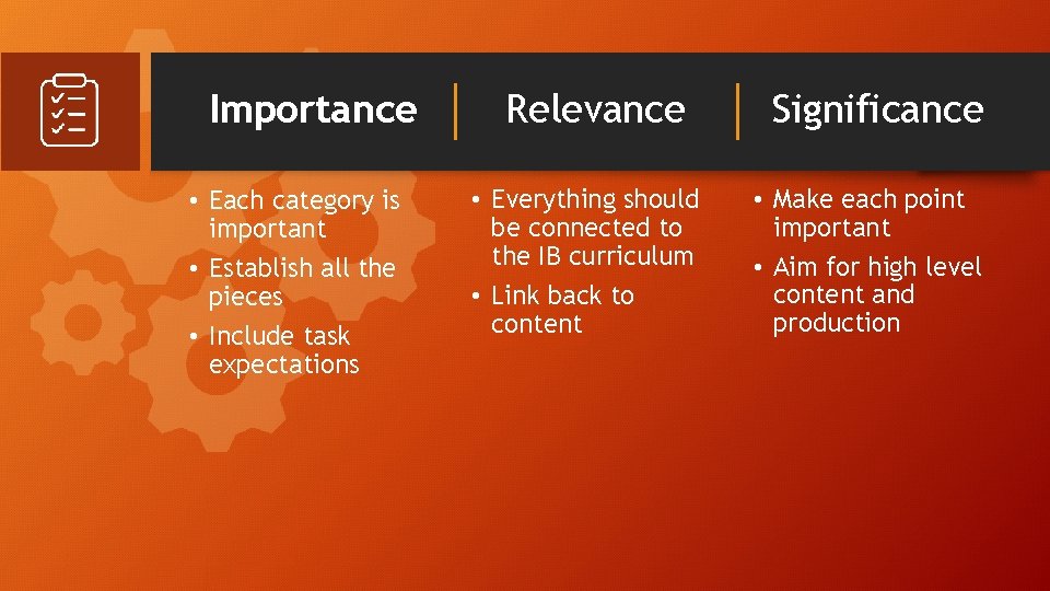 Making a Rubric A guide to building higher