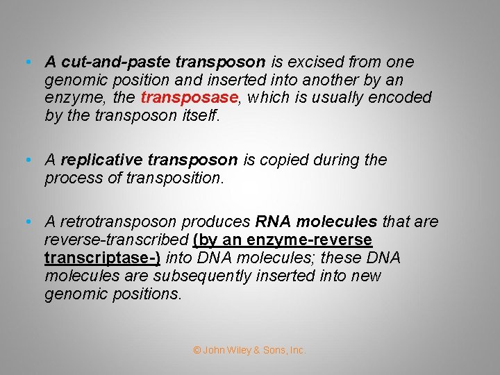 Chapter 17 Transposable Genetic Elements John Wiley Sons