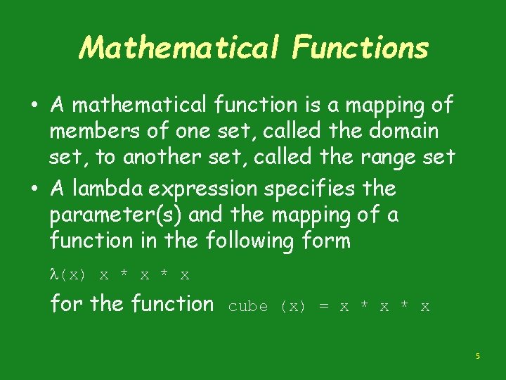 CPS 506 Comparative Programming Languages Functional Programming Language