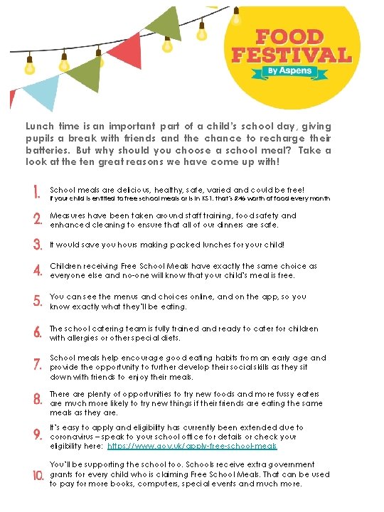 Lunch time is an important part of a