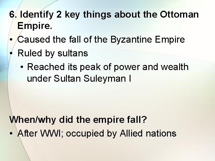 Unit 23 Review Empires and the Middle Ages