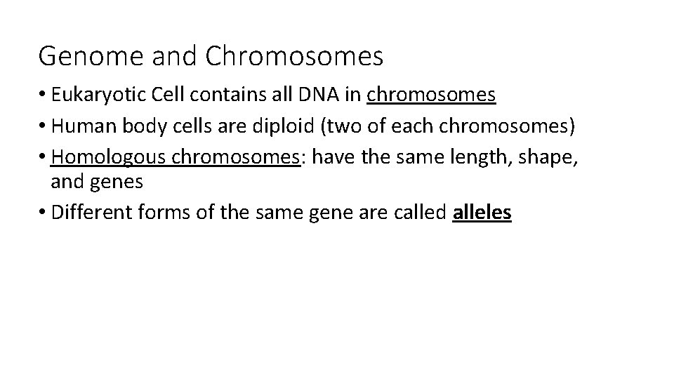 Chapter 6 Genome and Chromosomes Eukaryotic Cell contains