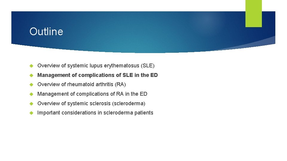 Rheumatologic Emergencies in the ED MAHER ABDO MD