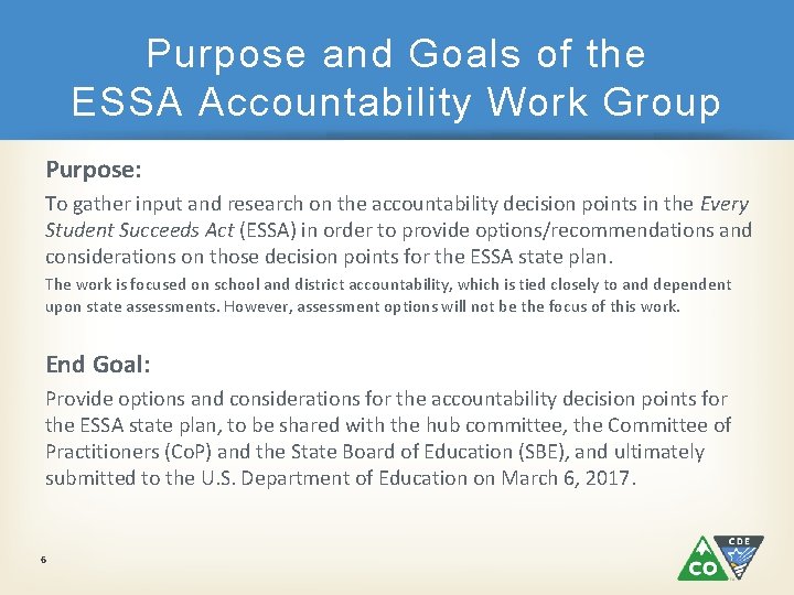 Every Student Succeeds Act ESSA Hub Committee September