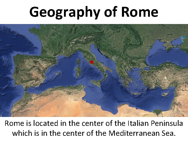 Geography of Rome is located in the center
