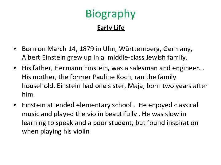 Albert Einstein By Sophie Mc Nicholl Introduction Albert