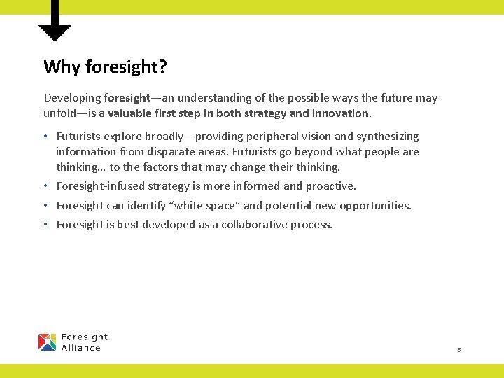 Introducing Foresight Alliance See Whats Possible June 2014