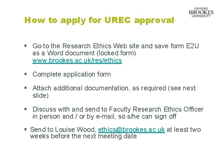 The research ethics review process Hazel Abbott Chair