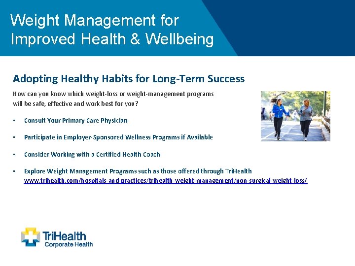 Weight Management for Improved Health and Wellbeing Weight