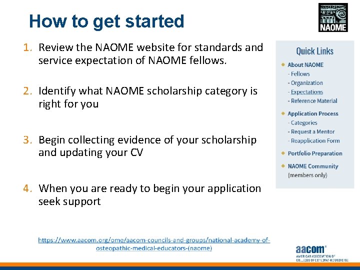 The National Academy of Osteopathic Medical Educators NAOME