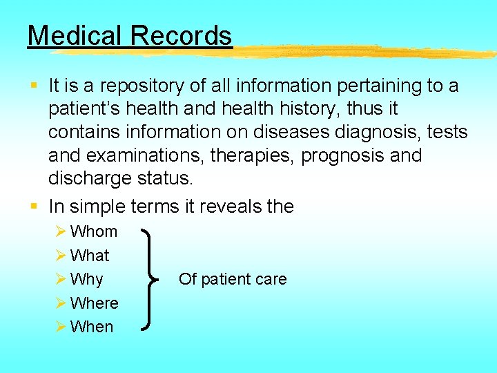 MEDICAL RECORDS Wing Commander Dr Suresh Tahiliani NABH