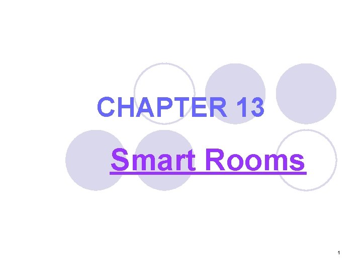 CHAPTER 13 Smart Rooms 1 Overview 1 Common