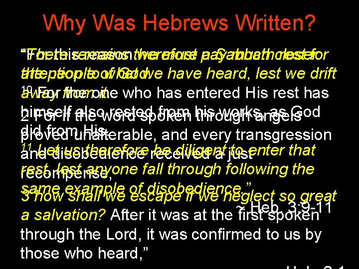 Lessons From The Back Of The Book Hebrews