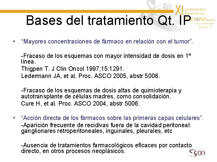 Sesin de controversias 4 Quimioterapia intraperitoneal en cncer