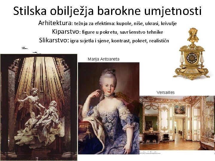 Barok Renesansa Barok Uzor antika ovjek u sreditu