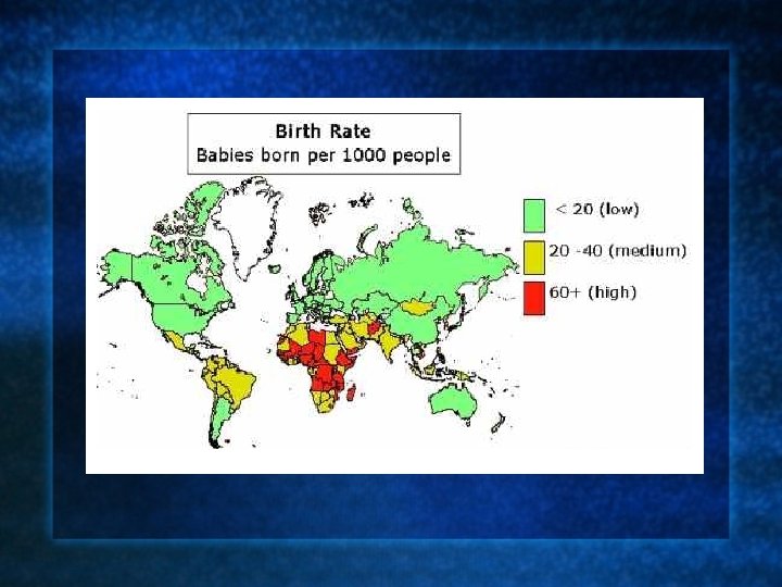 Birth Rate Death Rate Natural Increase 1 dot
