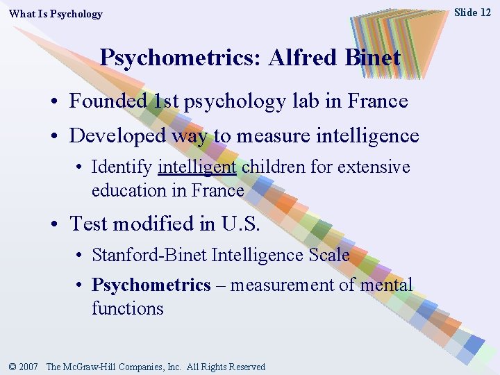 Slide 1 Psychology An Introduction Ninth Edition by