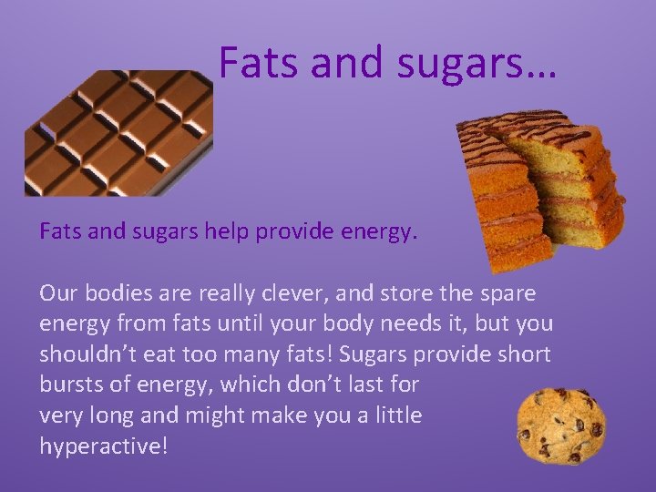 Types of Food And what they do Carbohydrates
