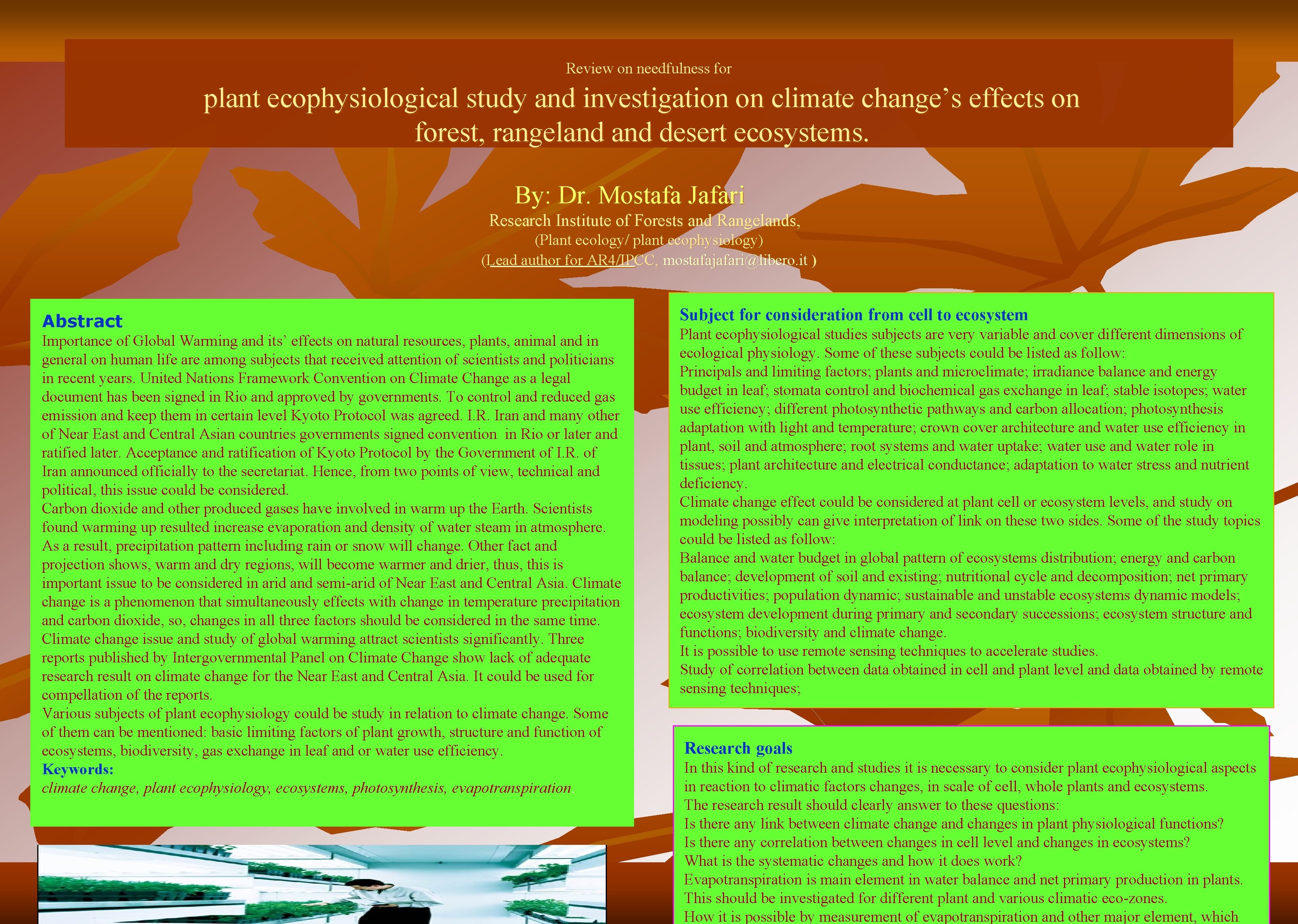 Review on needfulness for plant ecophysiological study and