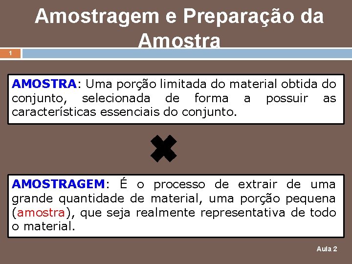 1 Amostragem e Preparao da Amostra AMOSTRA Uma