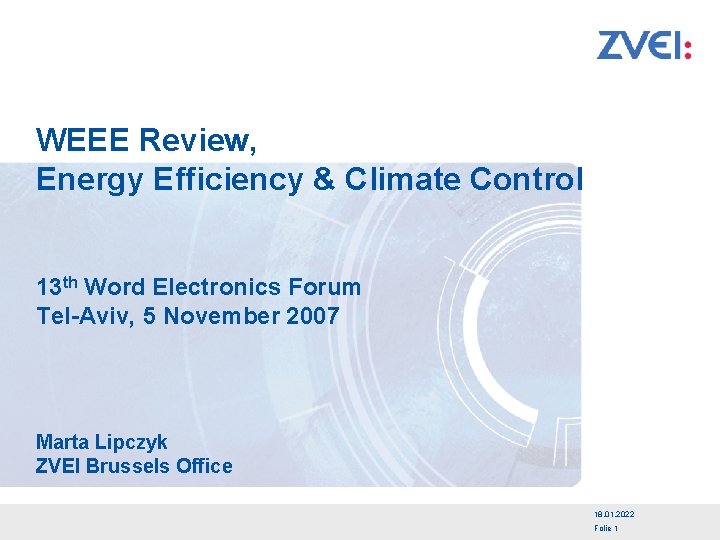 WEEE Review Energy Efficiency Climate Control 13 th