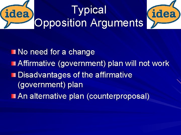 International Debate Education Association Constructing Opposition ...