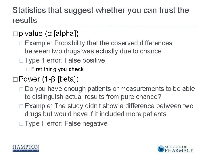 NAPLEX preparation Biostatistics Ron Lyon MS RPH Learning