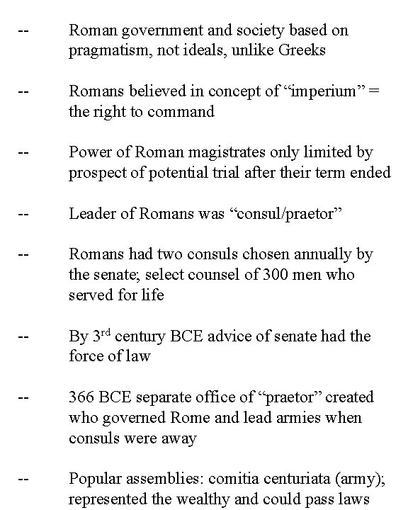 Lecture 9 The Creation of the Roman Republic