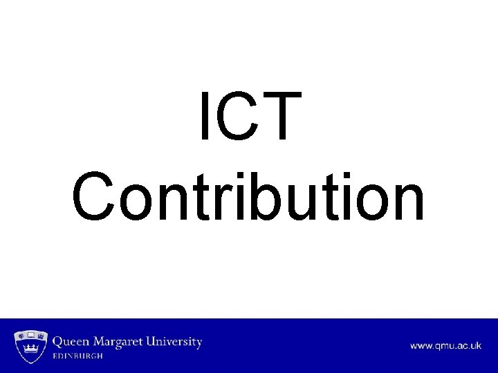 Queen Margaret University The Sustainable Campus Steve Scott