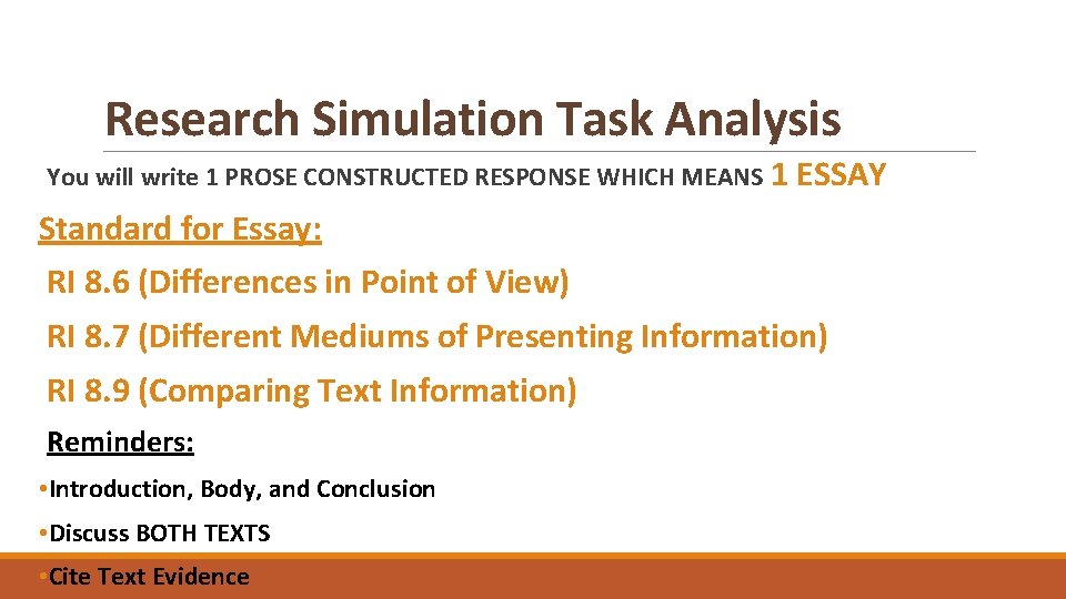 Grade 8 PARCC Assessment What Should You Expect