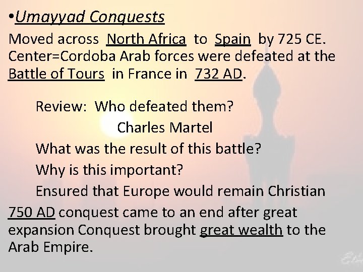 CHAPTER 9 The Arab Empires Lesson 1The First