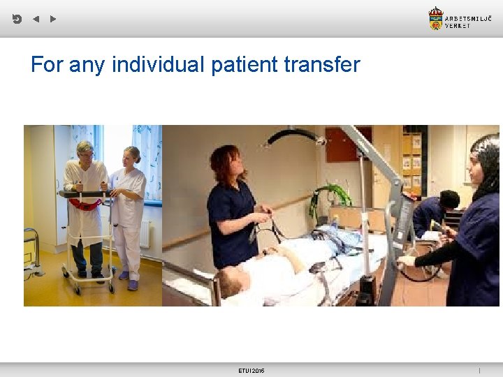 Inspections Focused on Physical Ergonomics in Patient Transfers
