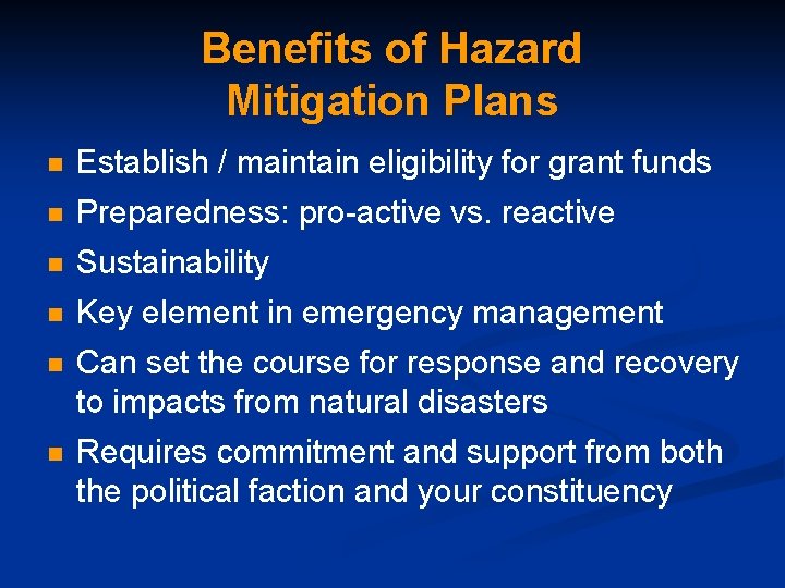 Franklin County Hazard Mitigation Plan Update Risk Assessment