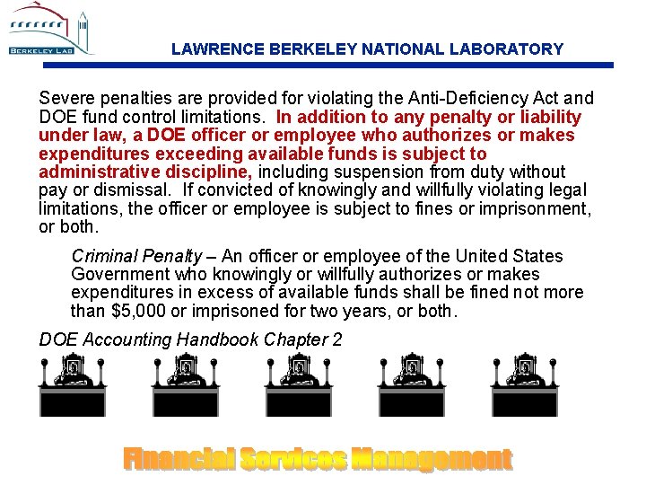 LAWRENCE BERKELEY NATIONAL LABORATORY DOE Direct Funds Control