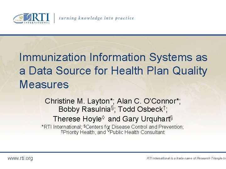 Immunization Information Systems as a Data Source for