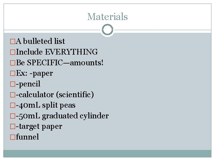Lab Report Writing What Should be in the