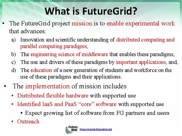 Future Grid Overview AIST Booth at SC 11