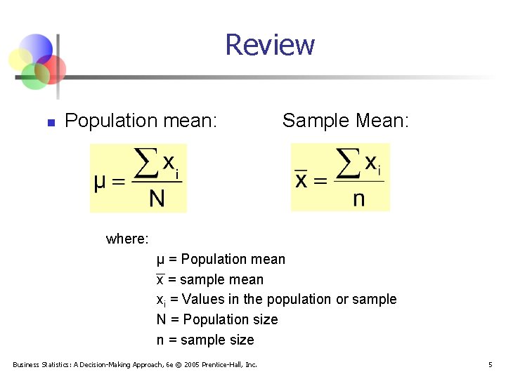 Introduction to Statistics Chapter 7 Sampling Distributions Business