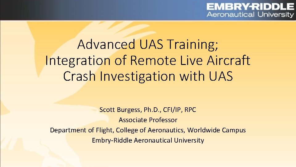 Advanced UAS Training Integration of Remote Live Aircraft