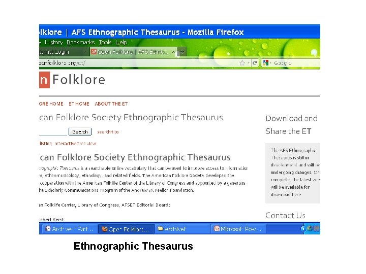 The Open Folklore Project Collection Development but not