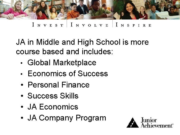 Junior Achievement Energy Education Activities Presented by Jennifer