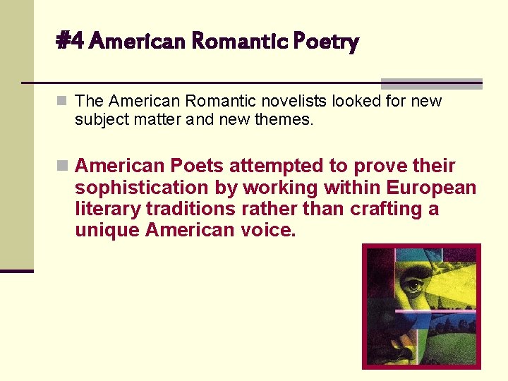 American Romanticism 1800 1860 Summarized notes from HOLT