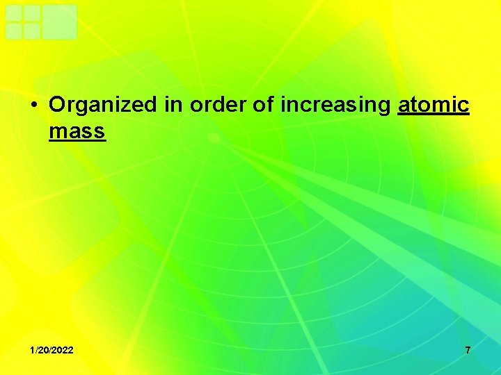 The Periodic Table Metals Nonmetals and Metalloids The