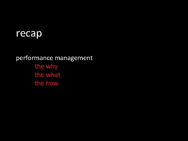 four steps to performance management agenda performance management